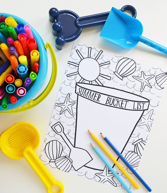 Free Summer Bucket List Coloring Page - Printable Download – Pen & Paint