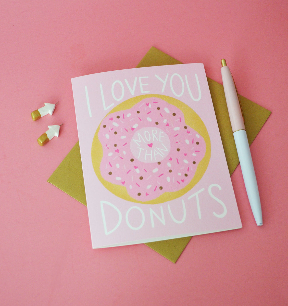 I love you more than donuts, Valentine's Day, Galentine's Day, greetin ...