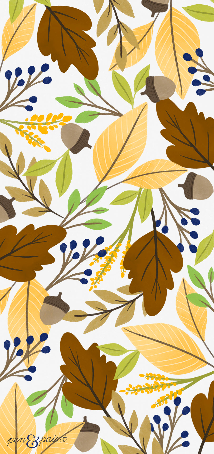 Free September Phone Wallpaper & Desktop Background – Pen & Paint