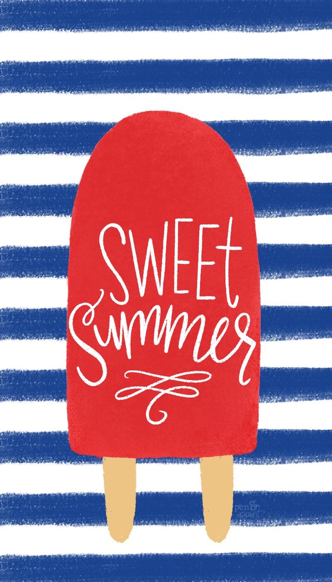 FREE July lock screen & background – Pen & Paint