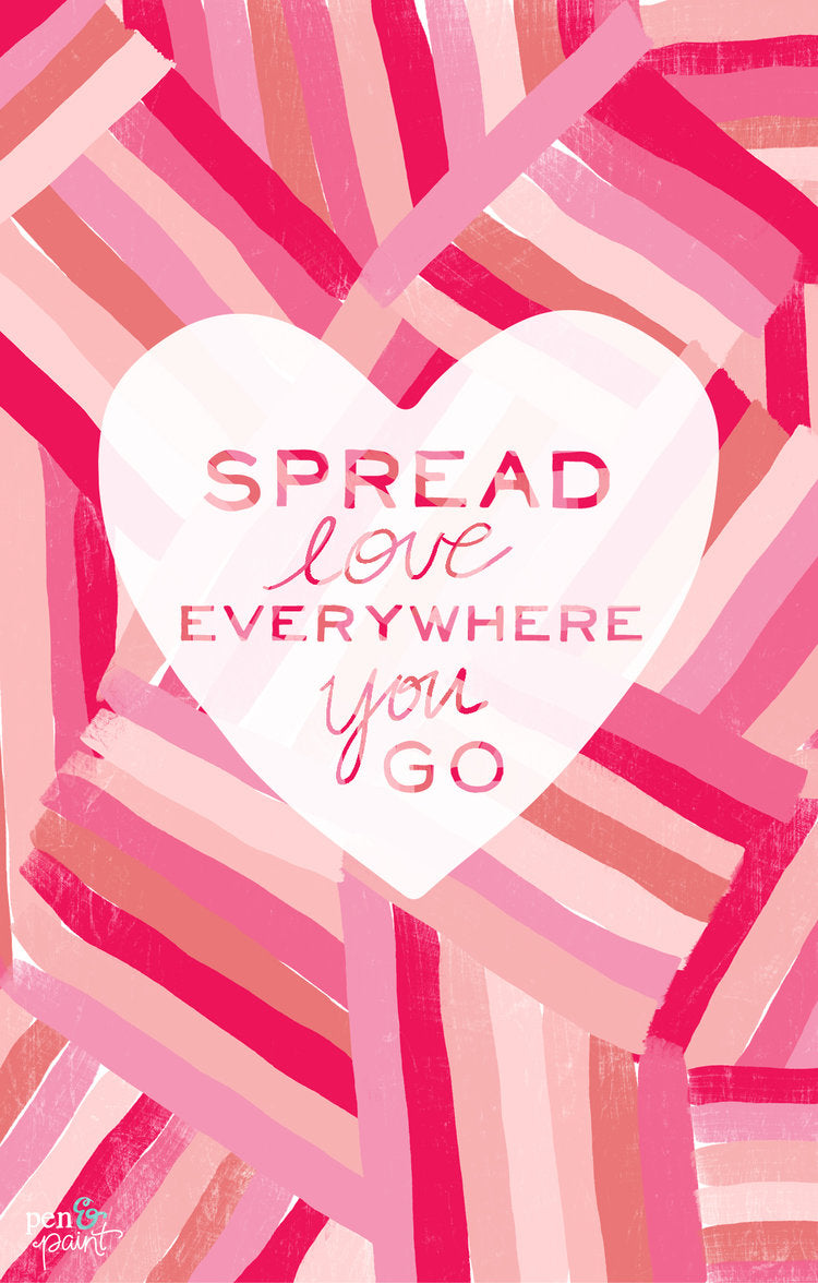 February Free Lock Screen & Desktop Background – Pen & Paint