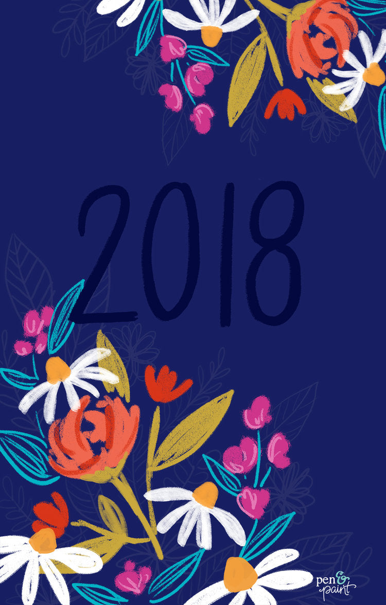 FREE January Lock-Screen & Desktop Background – Pen & Paint