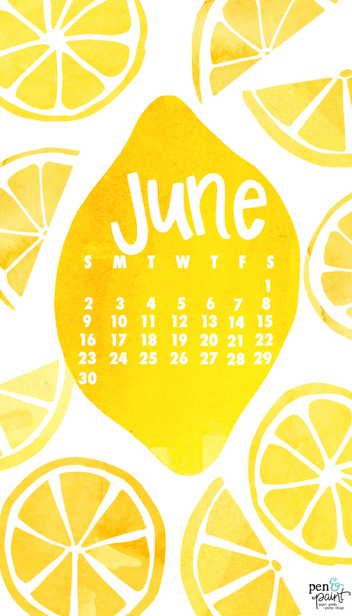 Free June Wallpaper & Background – Pen & Paint