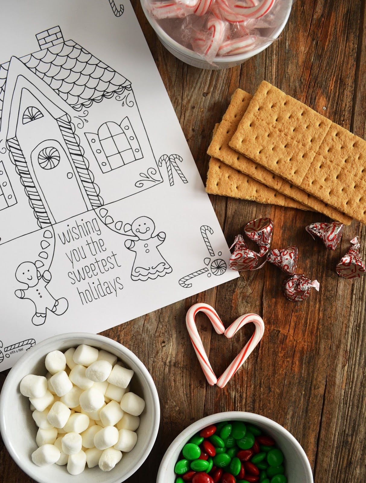 gingerbread house candy coloring pages